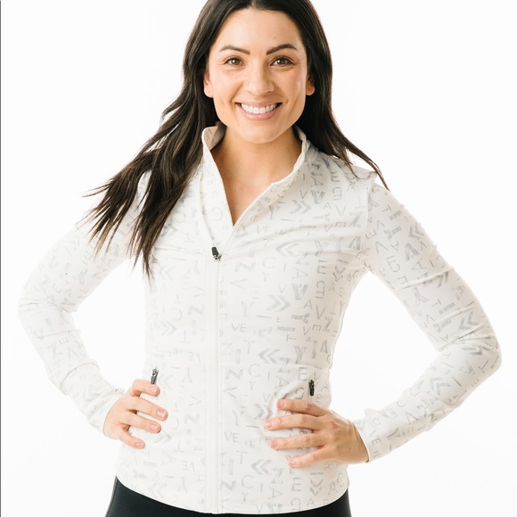 ZYIA | Jackets & Coats | Zyia Nwt White Form Zipper Jacket | Poshmark